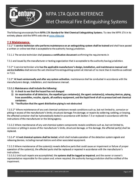 Wet Chemical Fire Extinguishing Systems